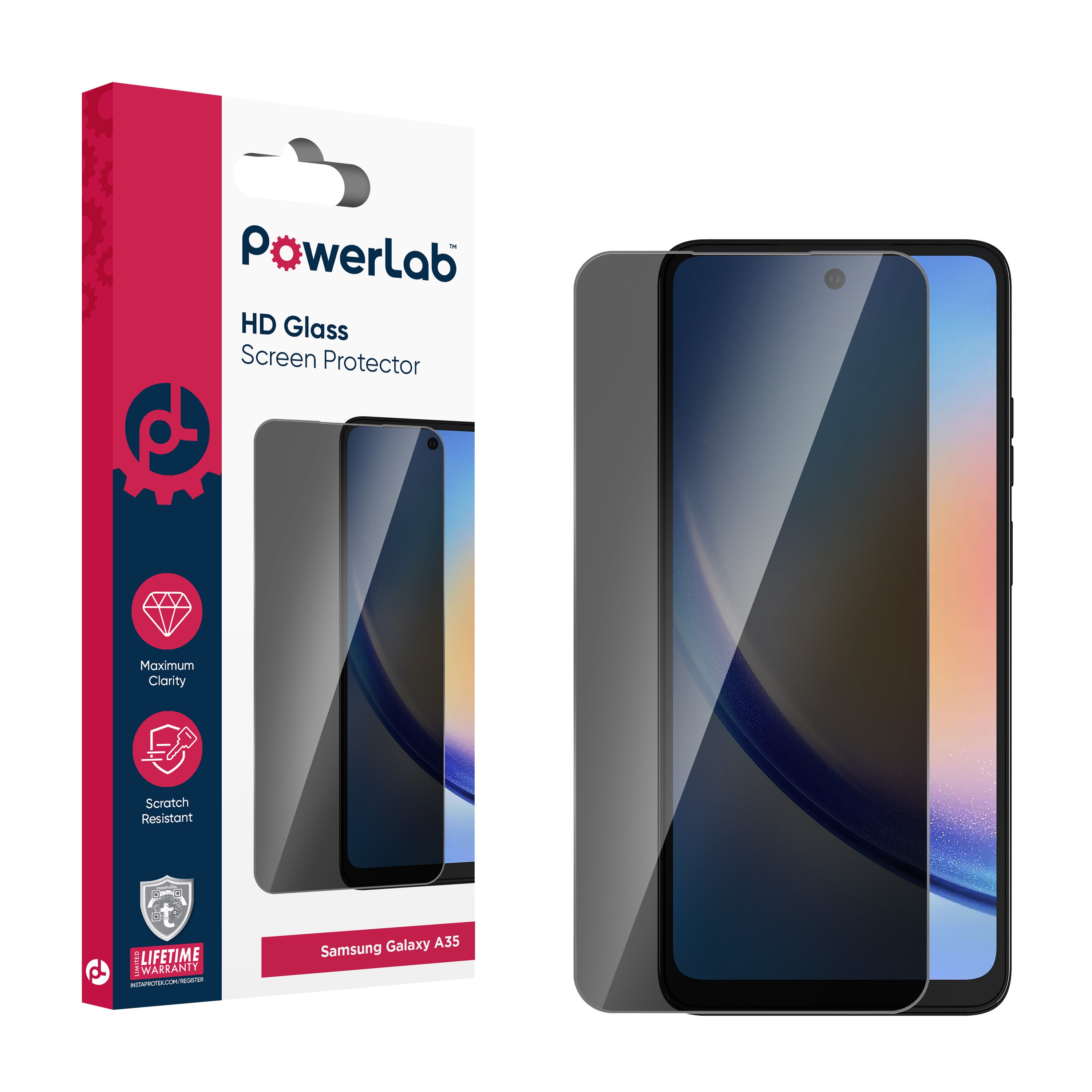Galaxy A35 | PowerLab Tempered Glass Privacy Screen Protector